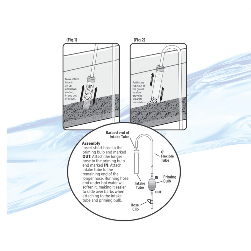 Aqueon Aquarium Siphon Vacuum Gravel Cleaner with Bulb